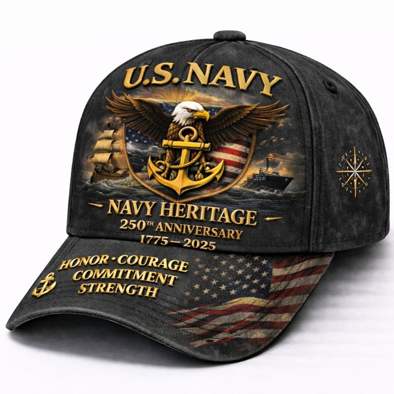 Distinctive U.S. Navy 250th Anniversary Heritage Cap: A Significantly ...