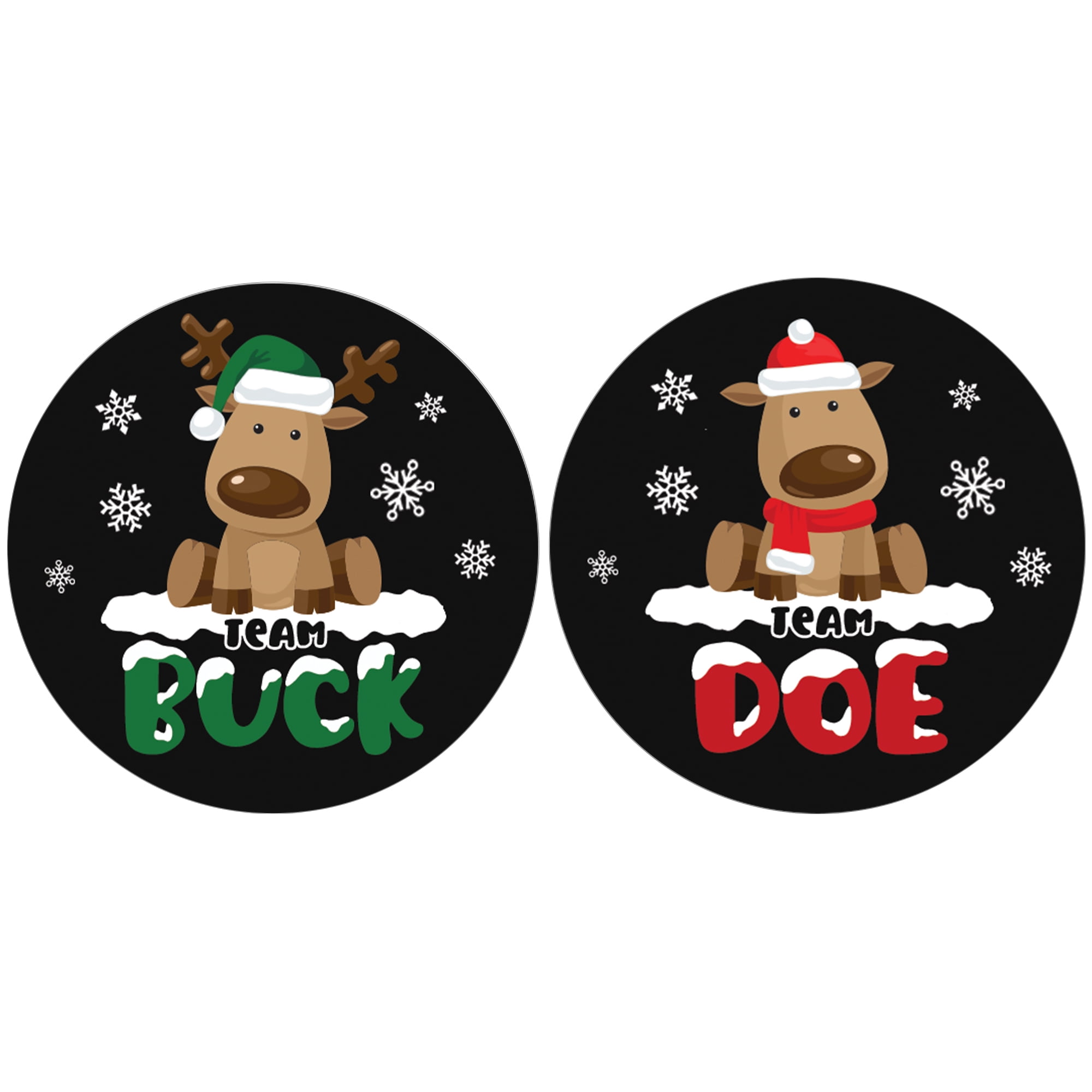 Distinctivs Christmas Reindeer Gender Reveal Team Buck or Doe Stickers ...