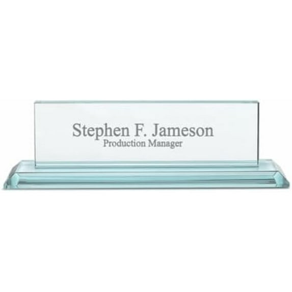 | Distinguished Collection Personalized Crystal Desktop Name Plate with ...