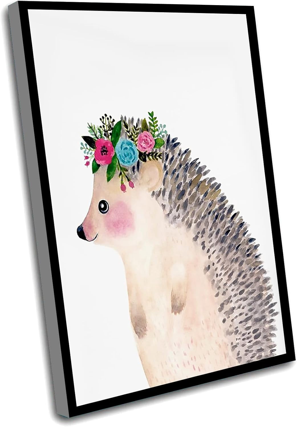 Distiny Boys Bedroom Decor,Watercolor Hedgehog,Woodland Nursery,Animal ...