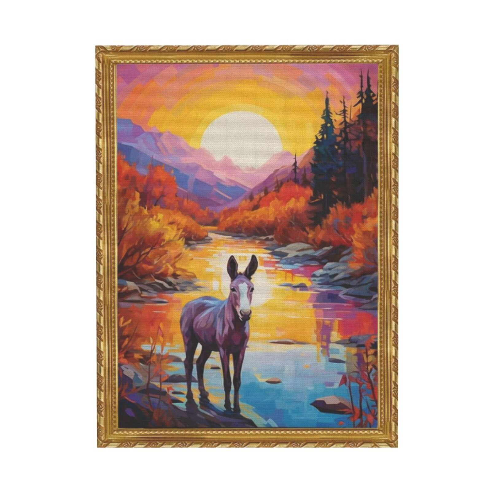 Distiny Donkey Poster Bathroom Wall Painting - Donkey Decor Wall Art ...