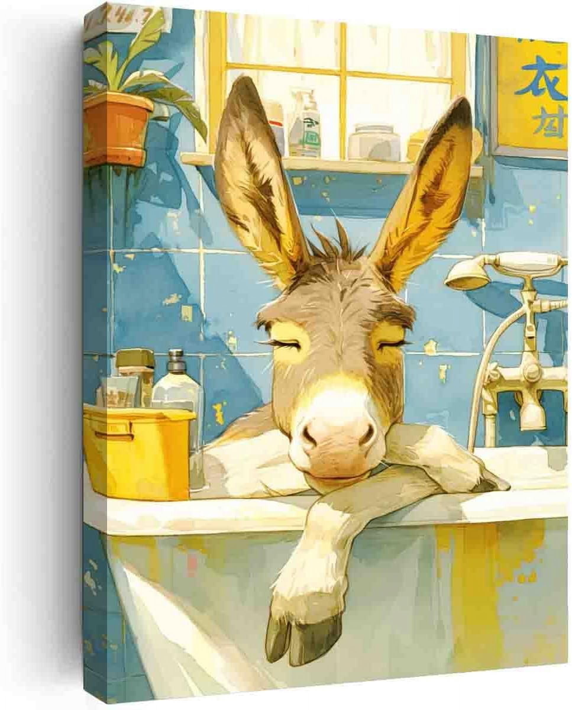Distiny Donkey art,Funny Bathroom Humor,Wall Decor,Funny Animal Print ...