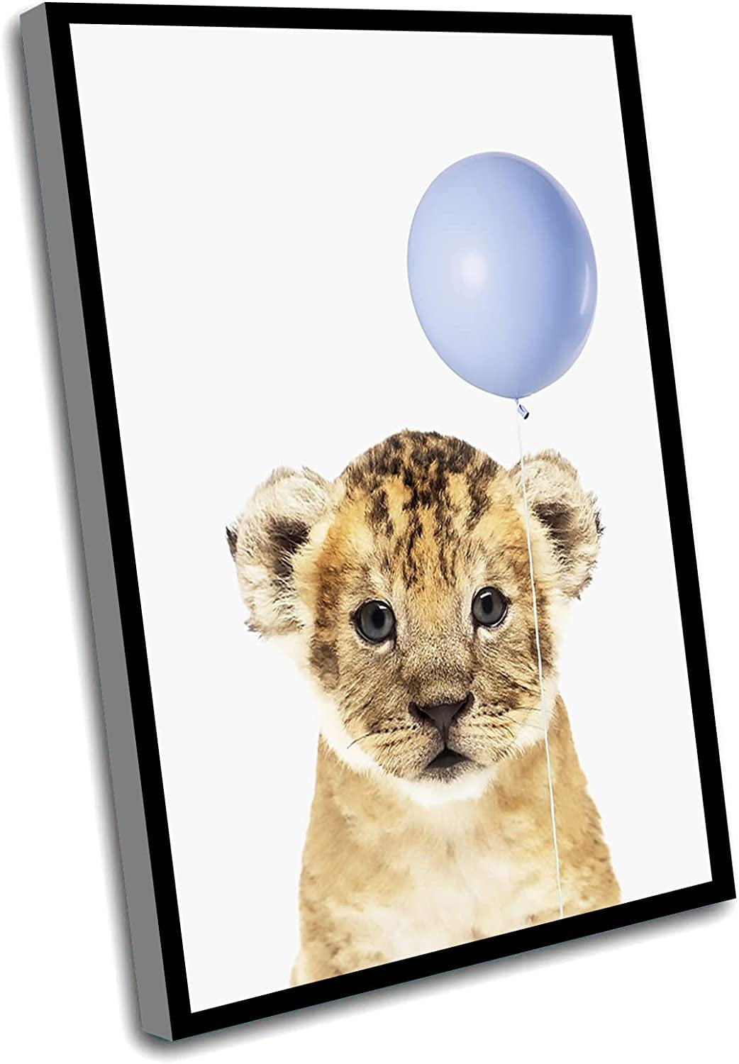 Distiny Farmhouse Decor For Kids,Lion Cub With Blue Balloon Print ...