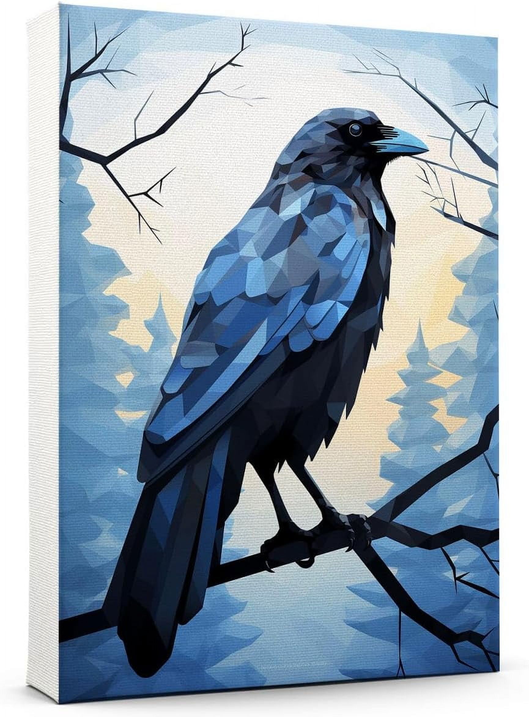 Distiny Hudo Crow Funny Animal Picture Canvas Wall Art Hand Painted ...