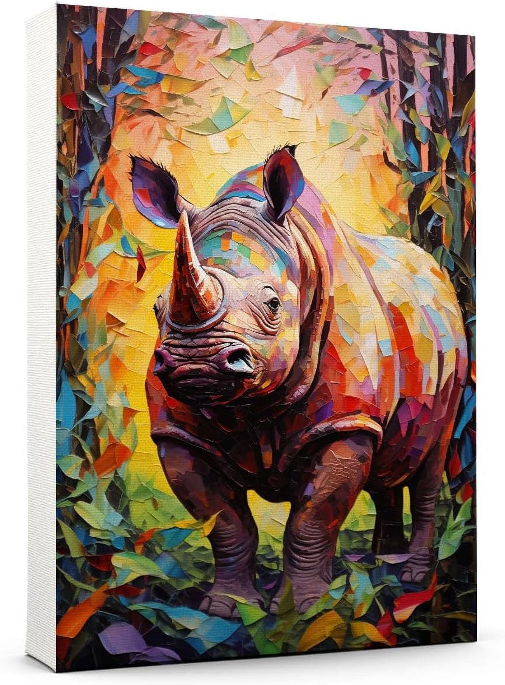 Distiny Hudo Rhinoceros Wall Art - This Is Our Happy Place ...