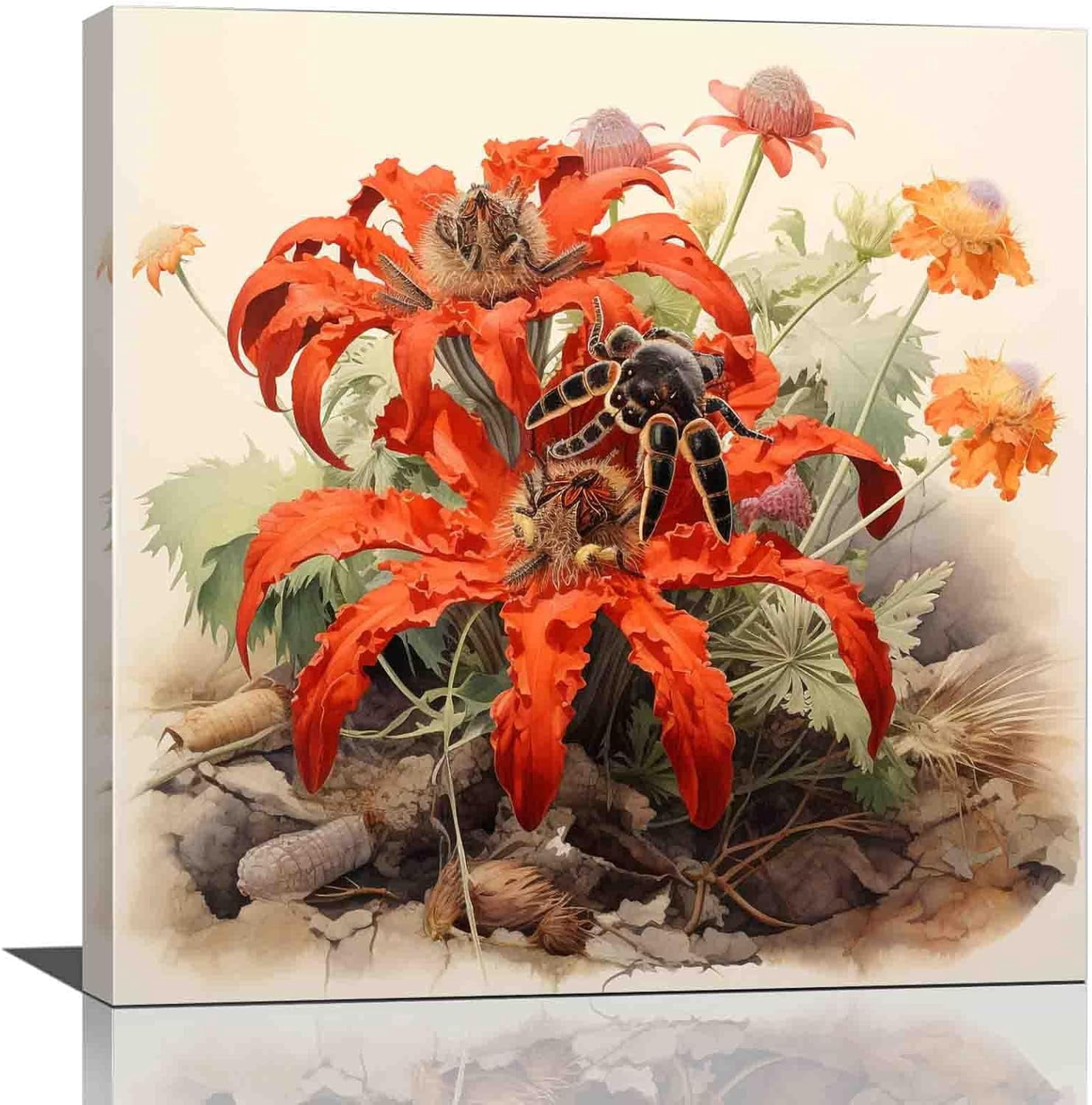 Distiny Mexican Red Knee Tarantula watercolor painting print -large ...