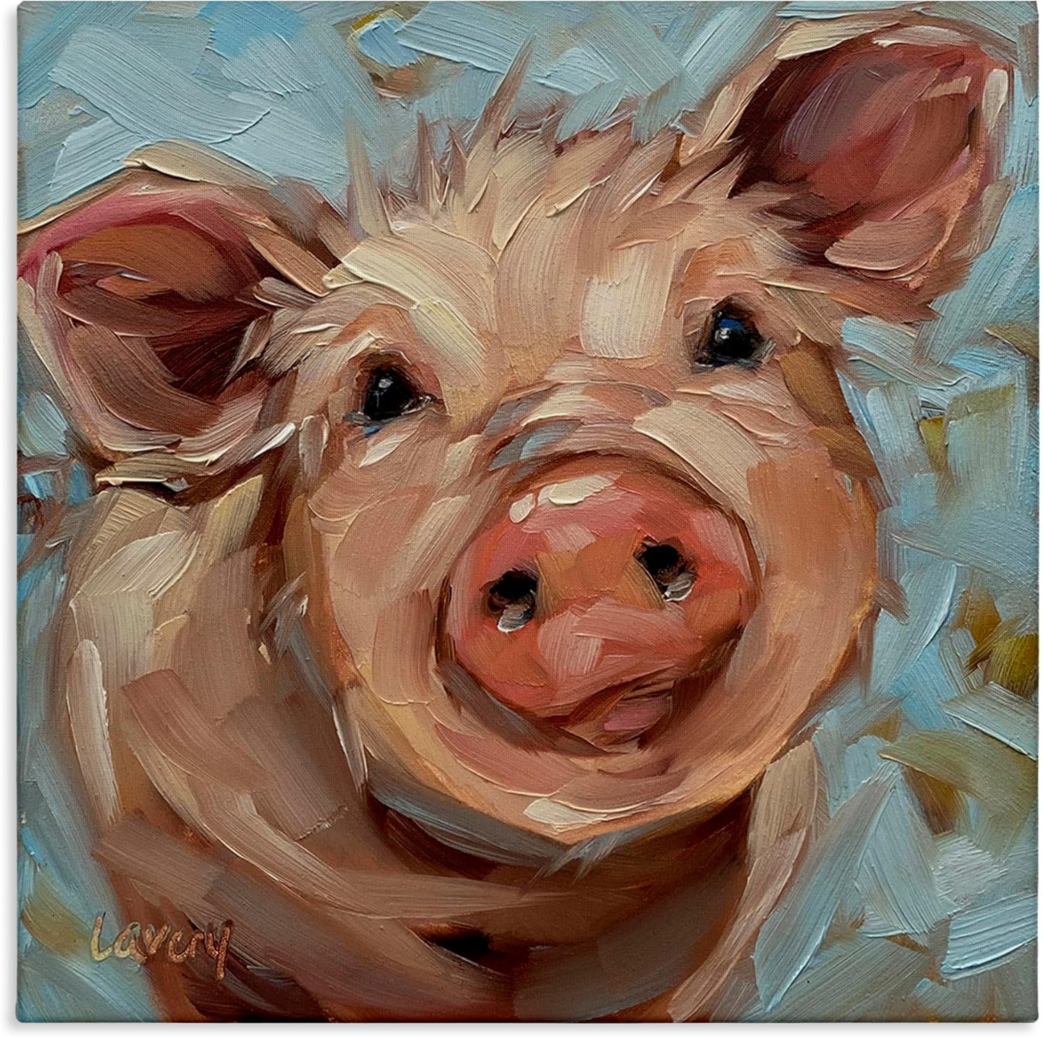 Distiny Modern Pig Portrait Farm Animal Canvas Wall Art Funny Pig ...