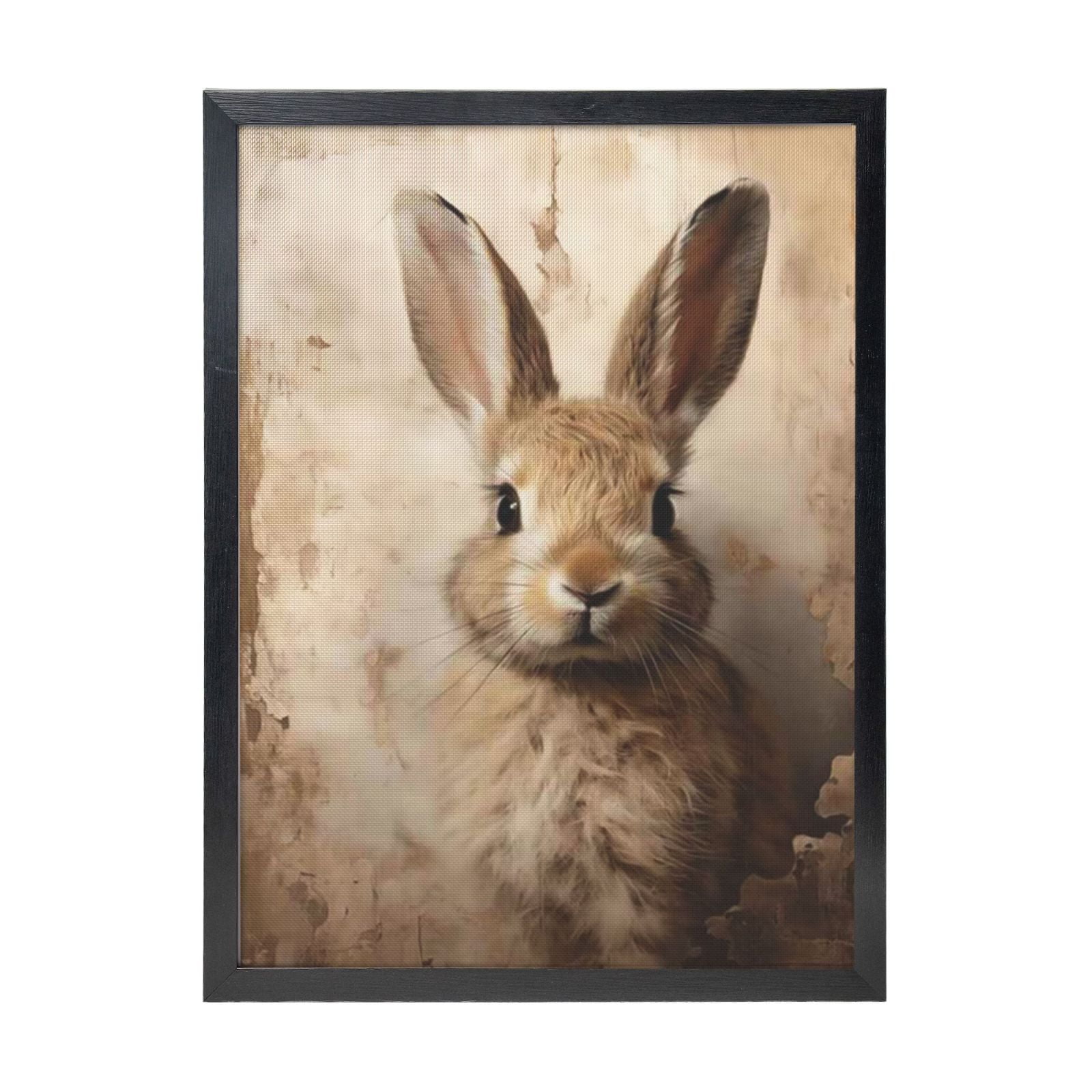 Distiny Rabbit Canvas Wall Art Vintage Rabbit Painting Animal Landscape ...
