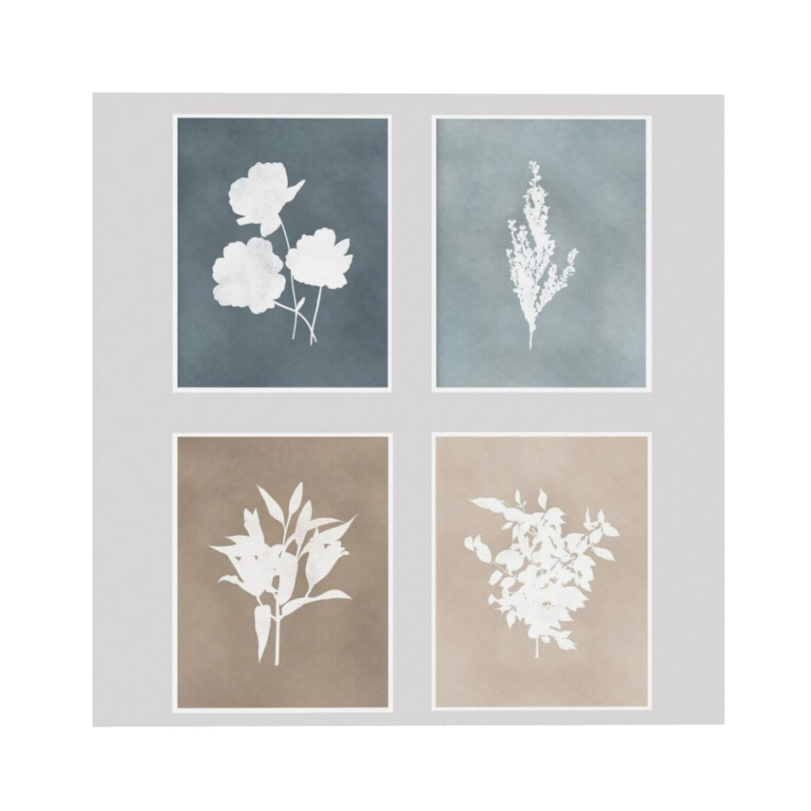 Distiny Unframed Flower Pictures Wall Decor Black and White Botanical ...