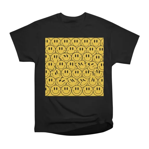Distorted Dizzy Smiley Pattern T-Shirt Tee Gift For Him Merch For Her ...