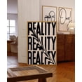 Distorted Reality Typography 70s Retro Wall Art, Stretched Canvas ...