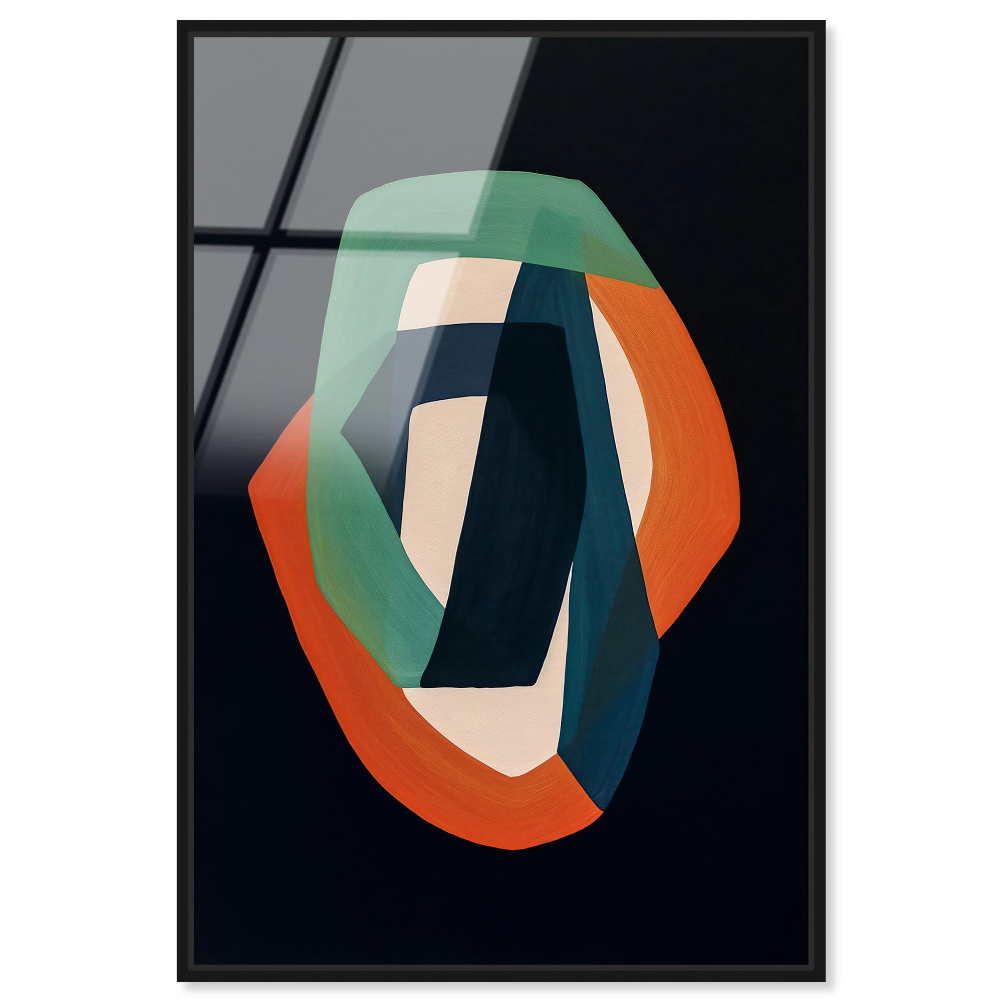 Distortion in Typefaces Framed High-Gloss Acrylic Glass Wall Art Shapes ...