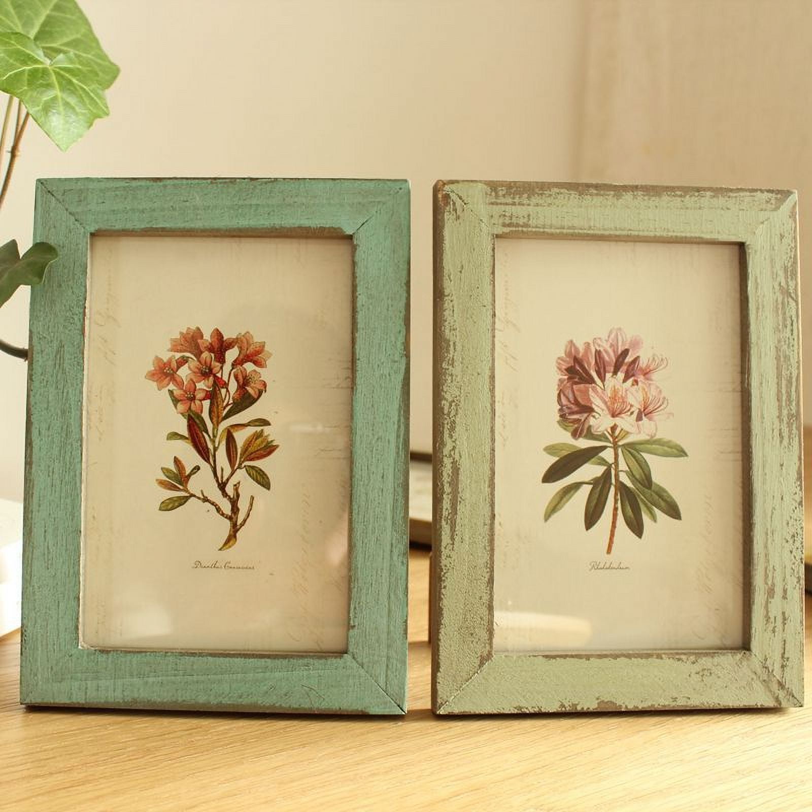 Distressed 5 inch wooden solid wood photo frame creative studio photo ...