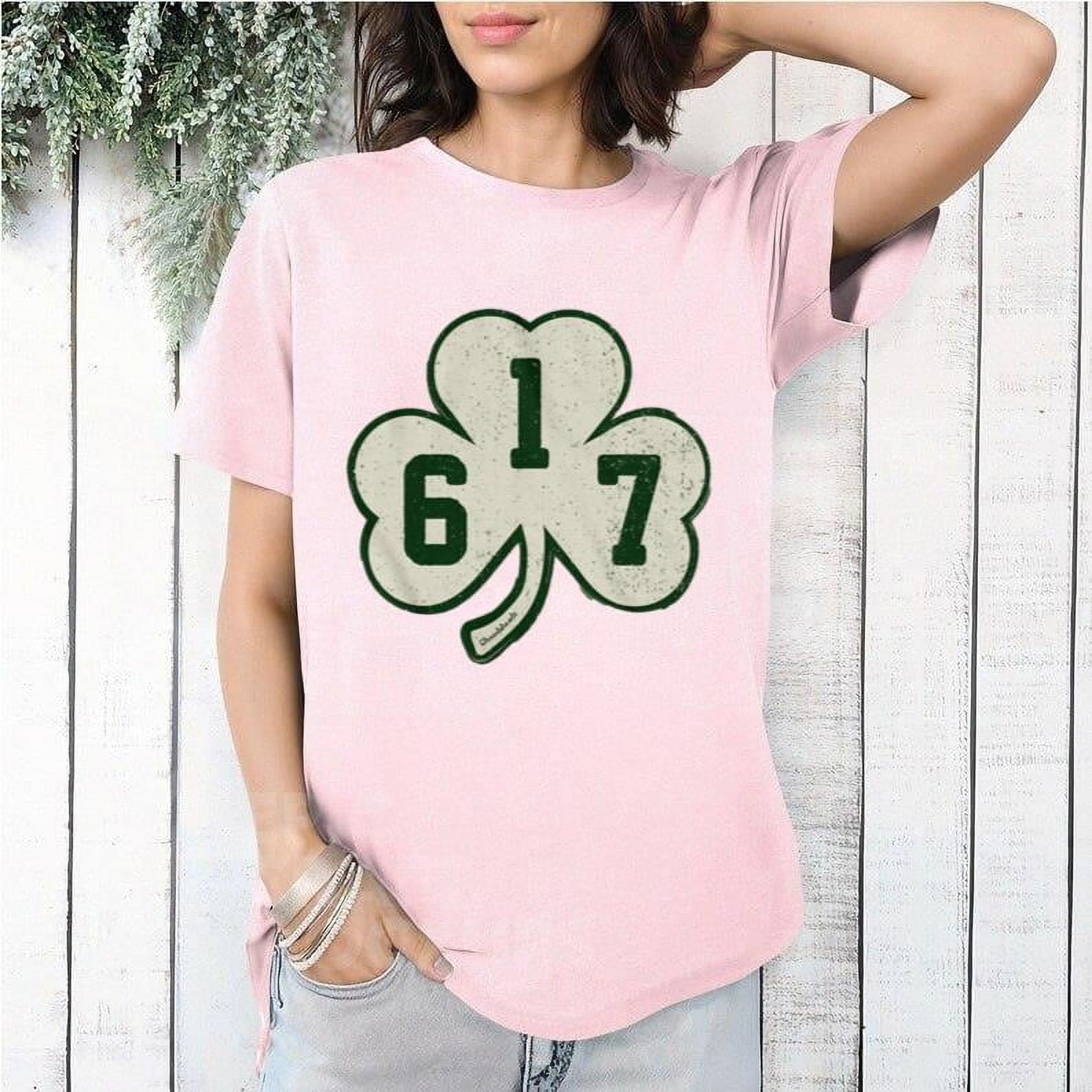 Distressed 617 Shamrock Boston Irish Pride Vintage City Graphic T-Shirt, for men & women, up to ...