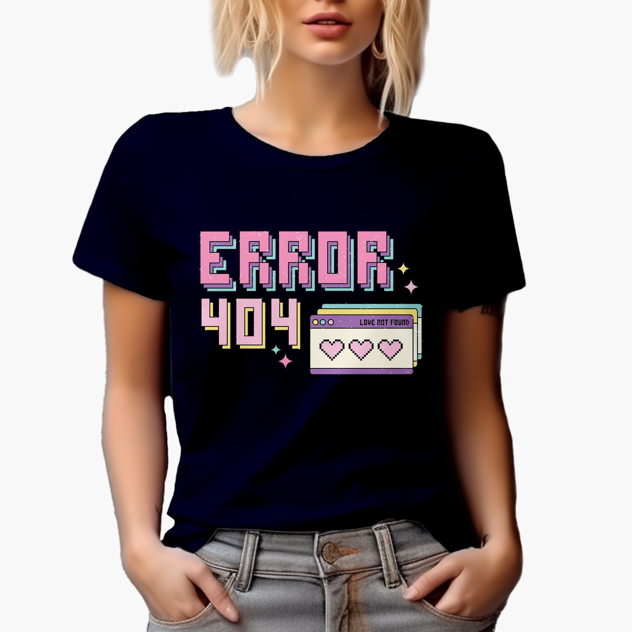 Distressed 90s Retro Computer User Interface Error 404 Love Not Found ...