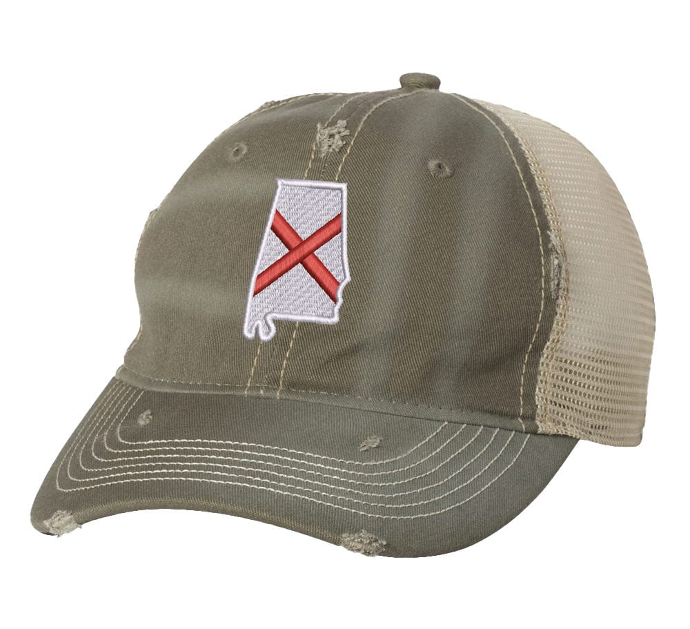 Alabama State Hat - Distressed Flag Design - Vintage Crimson Tide ...