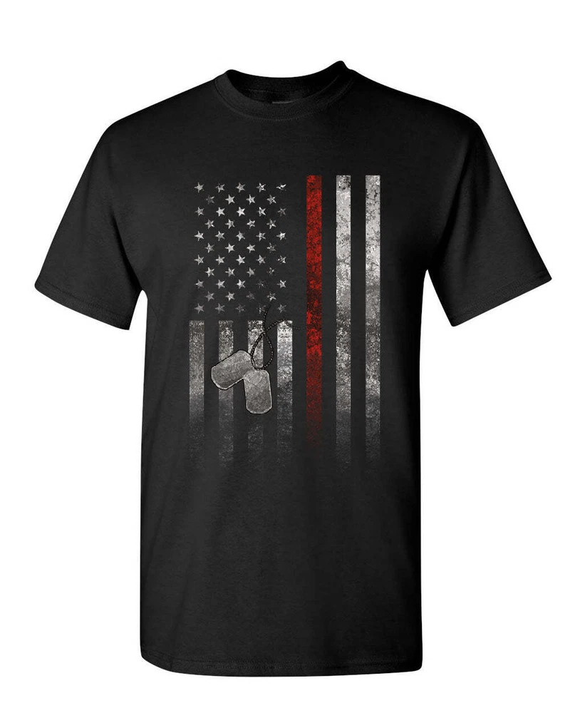Distressed American Flag Dog Tags Military Veteran Soldier Pride Unisex ...
