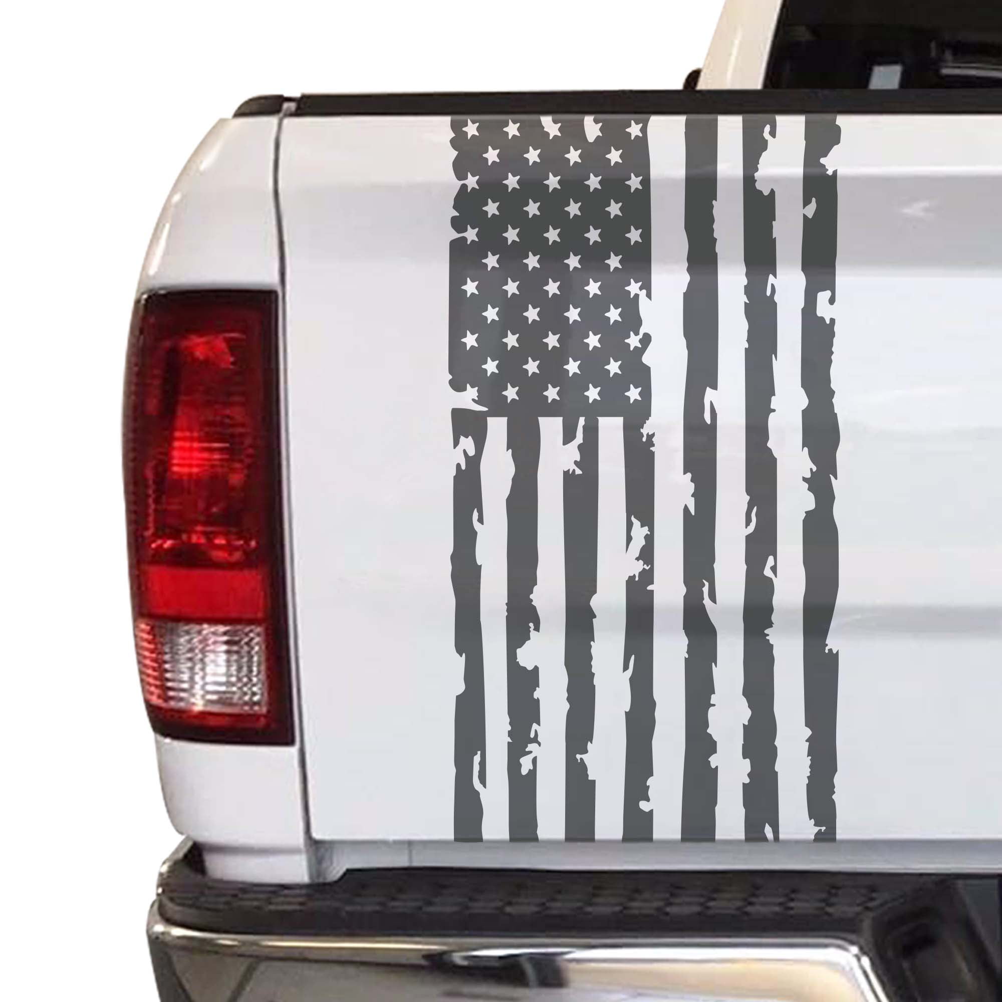 Distressed American Flag Truck Tailgate Vinyl Decal Compatible with ...