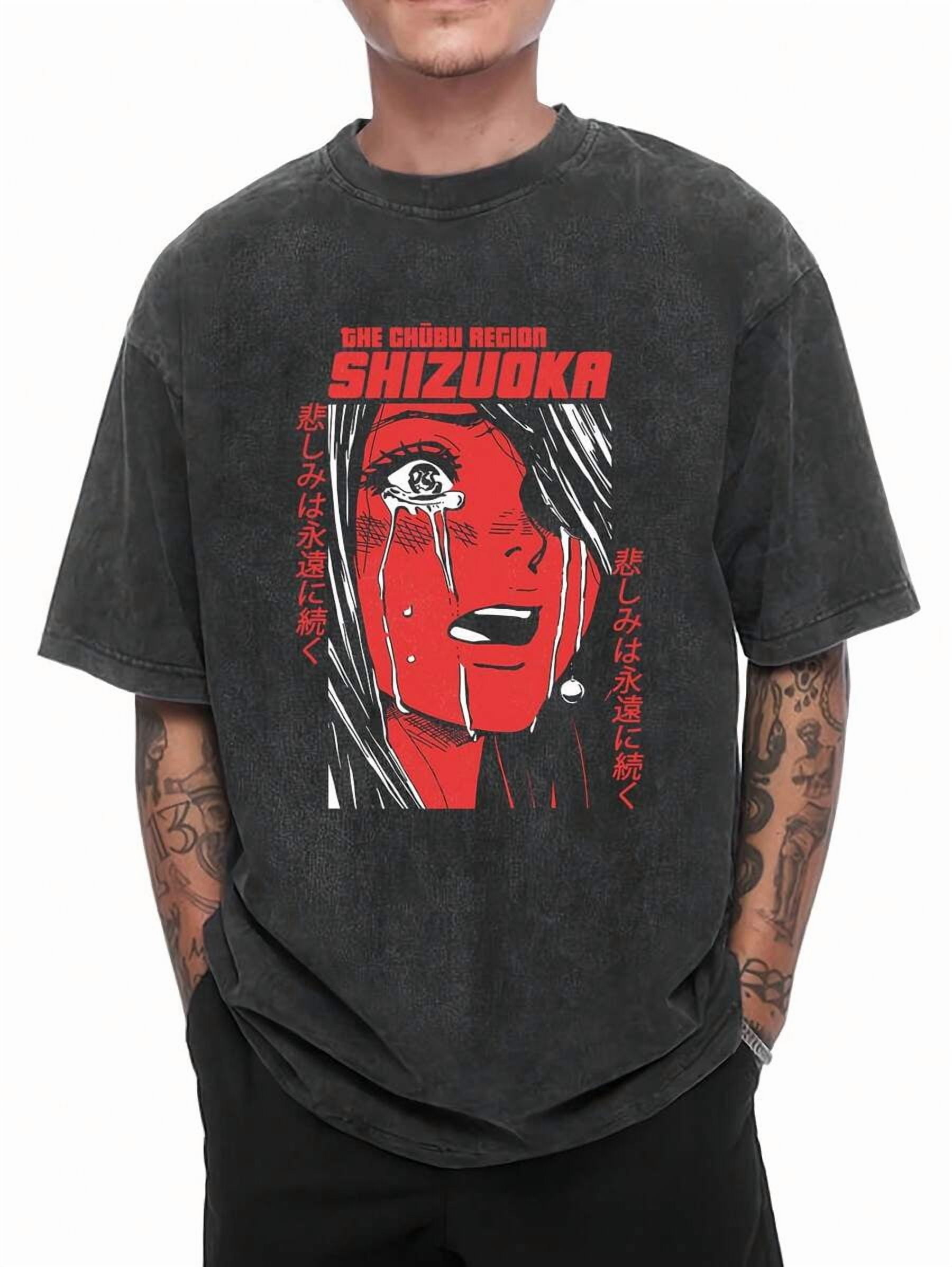 Distressed Anime Crying Girl Print Short Sleeve T-Shirt DG004 - Walmart.com