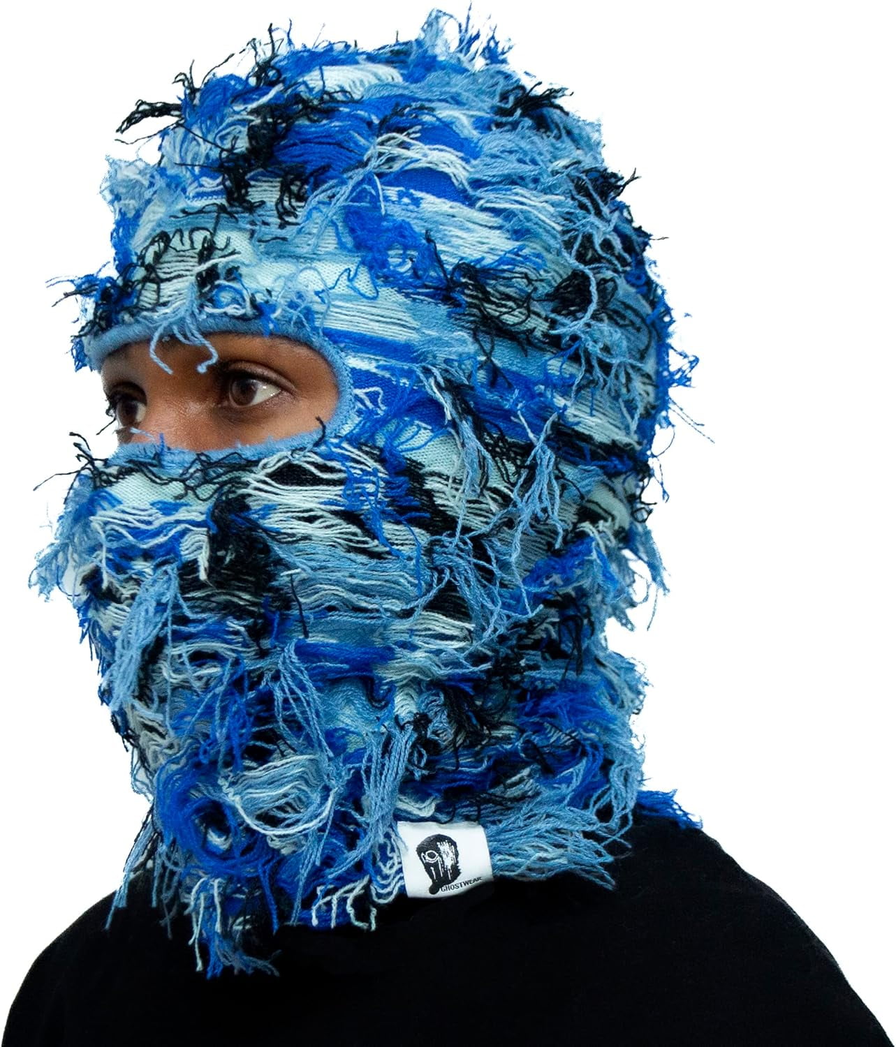 Distressed Balaclava Knitted Full Face Ski Mask Wind Proof Premium One ...