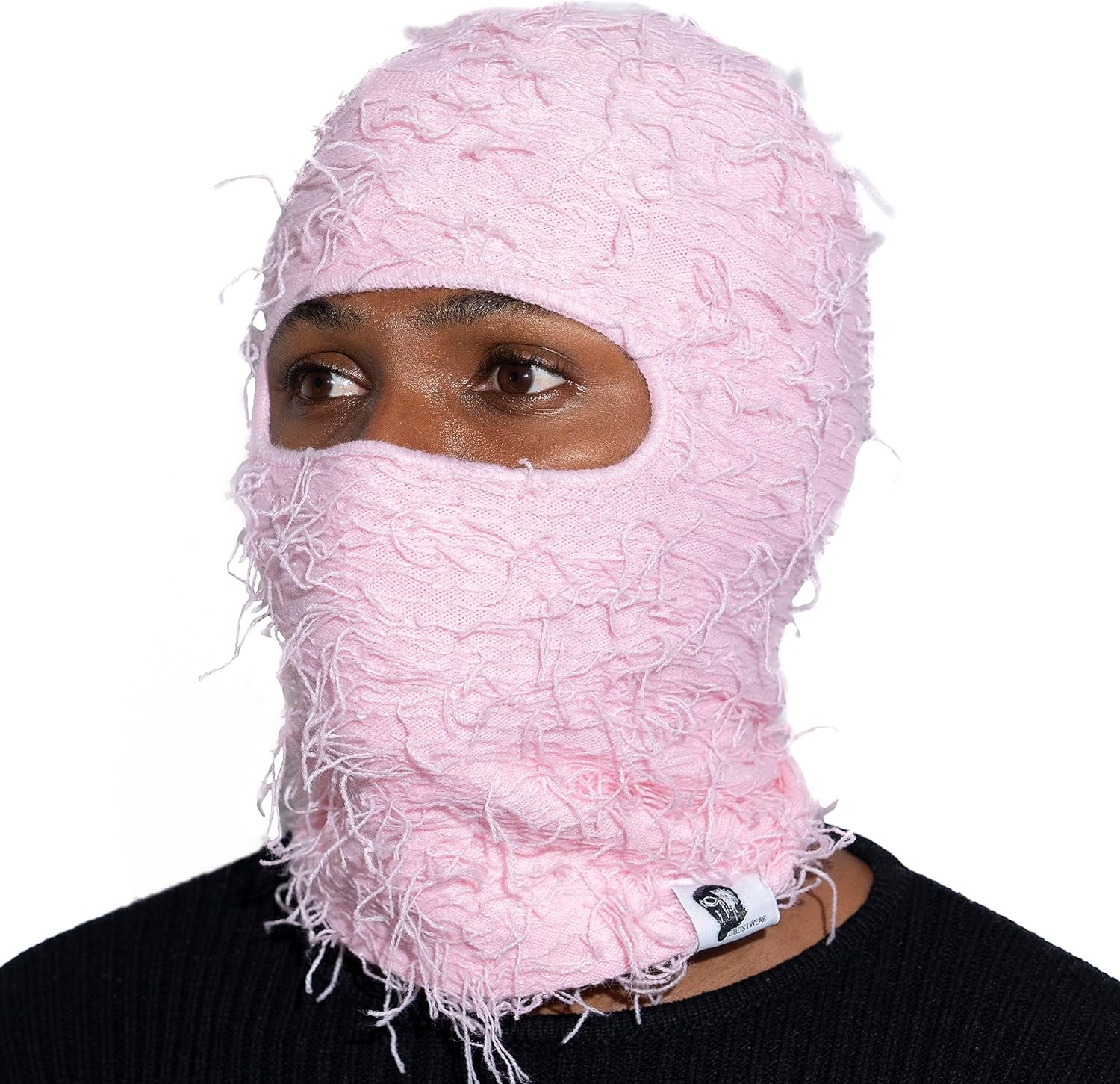 Distressed Balaclava Knitted Full Face Ski Mask Wind Proof Premium One ...