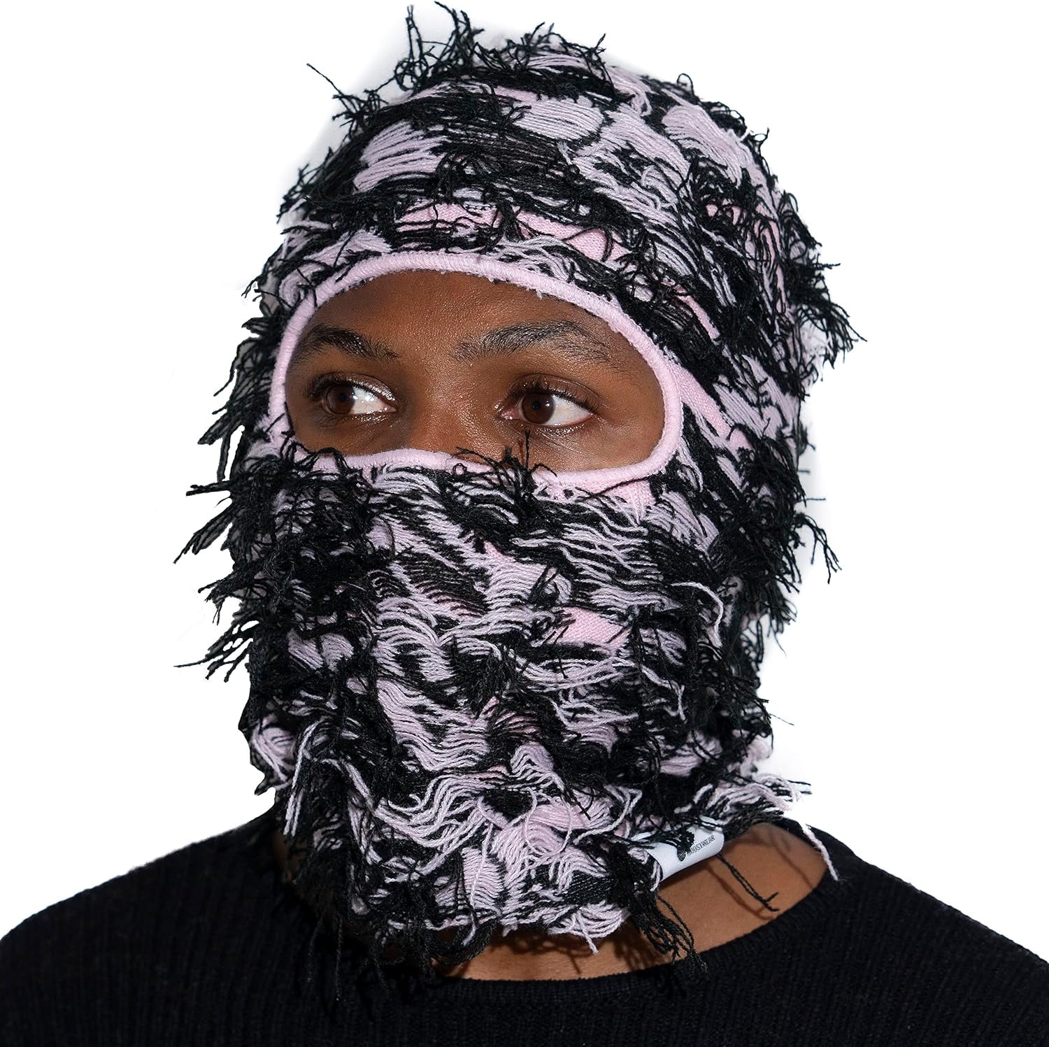 Distressed Balaclava Knitted Full Face Ski Mask Wind Proof Premium One ...