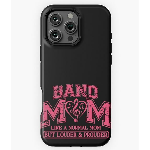 Distressed Band Mom Like A Normal Mom Phone Case for iPhone 16 15 14 13 ...