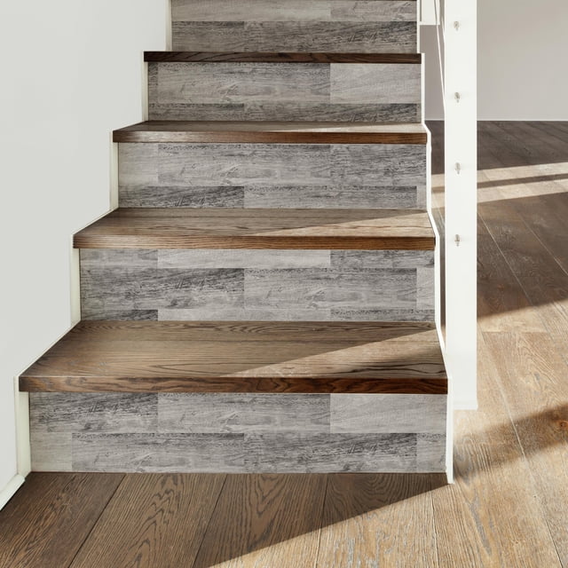 Distressed Barn Wood Plank Peel and Stick Wall Decals - Walmart.com