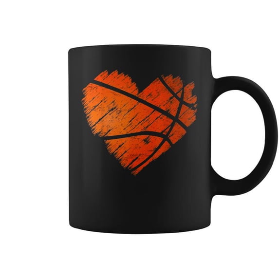 Distressed Basketball Heart Coffee Mug - Walmart.com