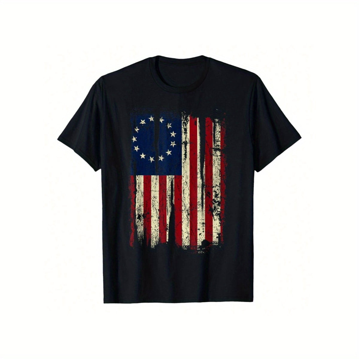 Distressed Betsy Ross American Flag 13 Star Colonies Patriot T-Shirt ...