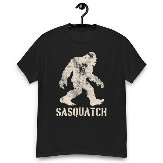 Distressed Bigfoot Sasquatch Silhouette Graphic Tee Featuring Retro ...