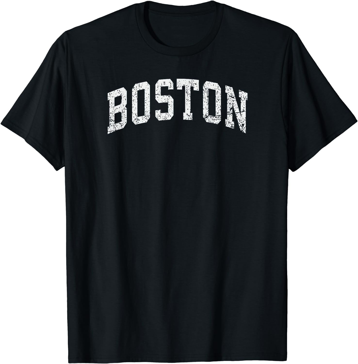 Distressed Boston T Shirt, Basic Vintage College Style Tee - Walmart.com