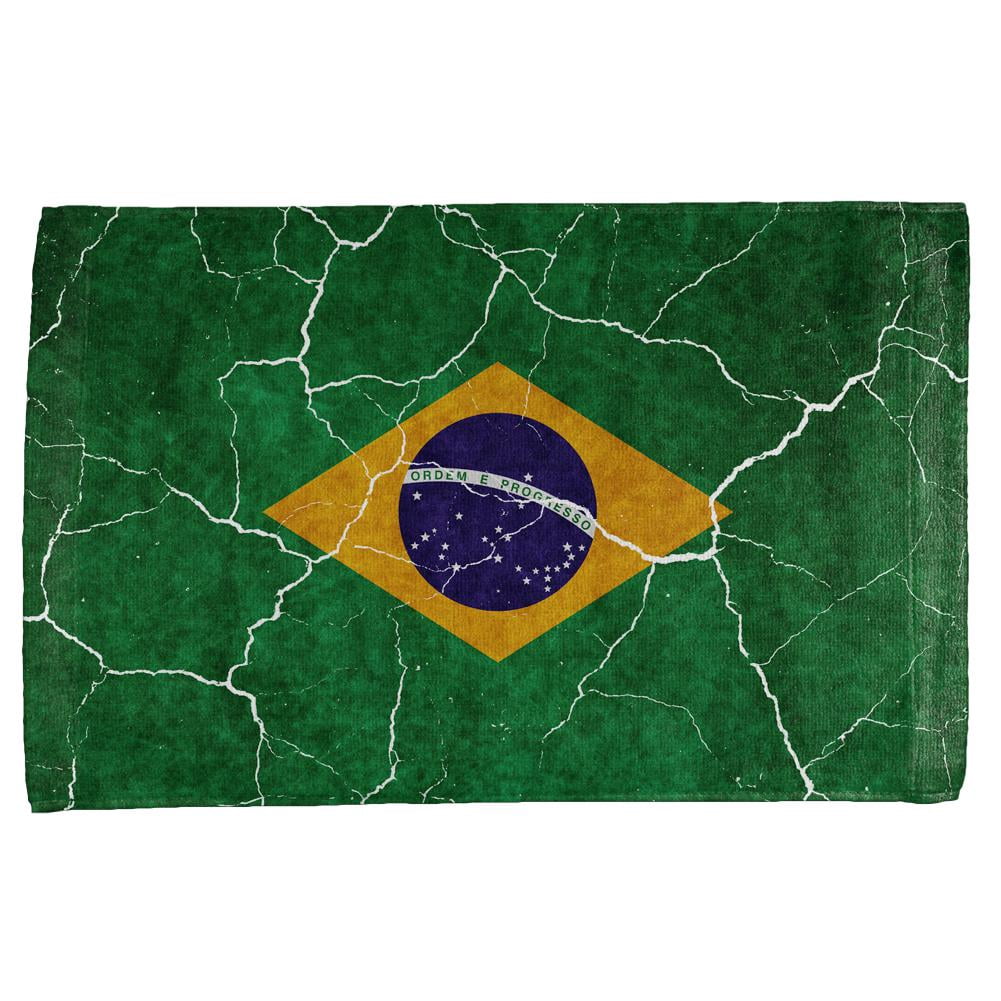 Distressed Brazilian Flag All Over Hand Towel - Walmart.com