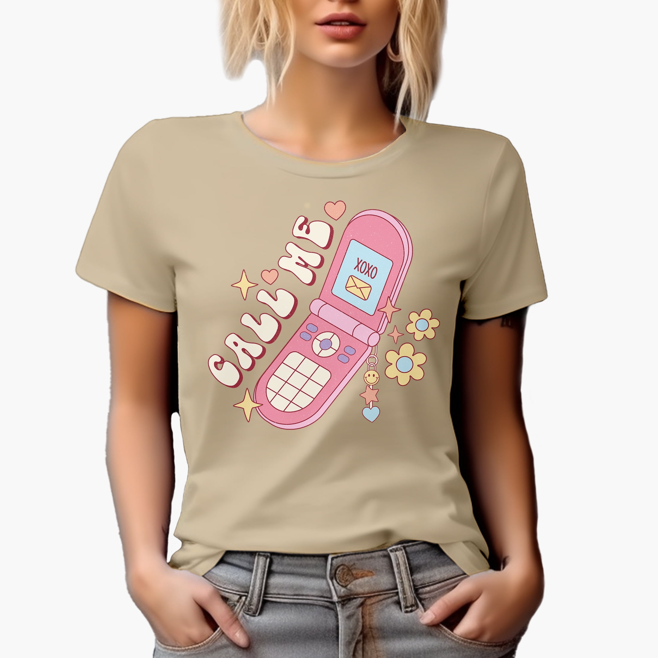 Distressed Call Me - 90s Retro Phone Valentine's Day Art Merch Gift ...