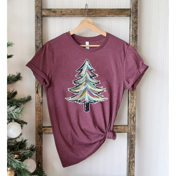 Distressed Christmas Tree, Cute Winter Christmas Shirt, Grungy Tree ...