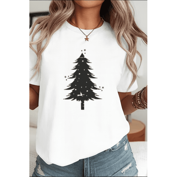 Distressed Christmas Tree Grunge Style Winter Joy Unisex T-Shirt,, up ...