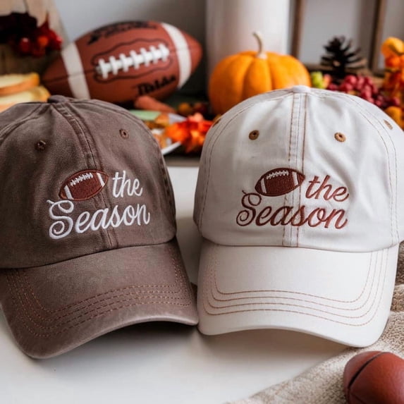 Distressed Cotton Dad Hat, Football Season Washed Cotton Style ...