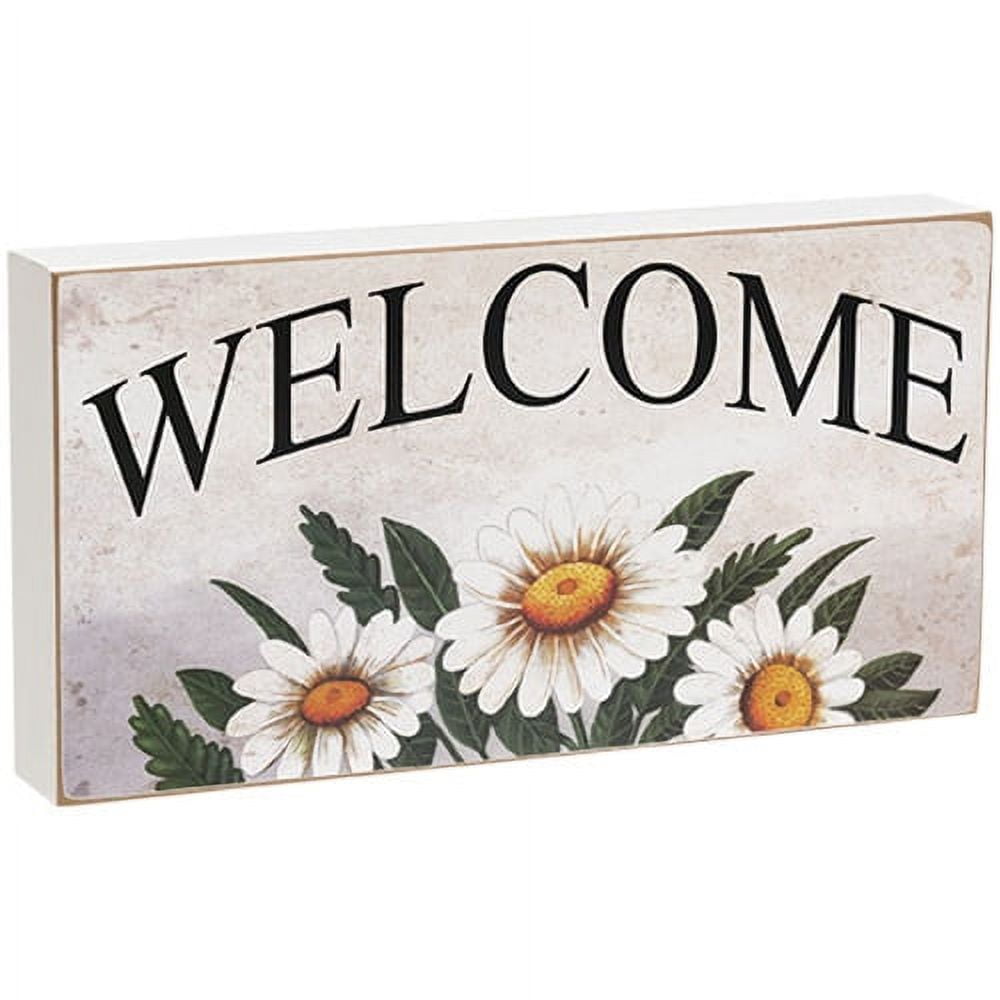 Distressed "Daisy" Welcome Box Sign - Walmart.com