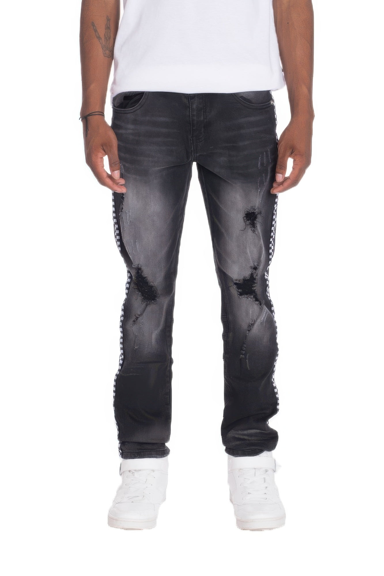 Distressed Denim Checkered Tape - Walmart.com