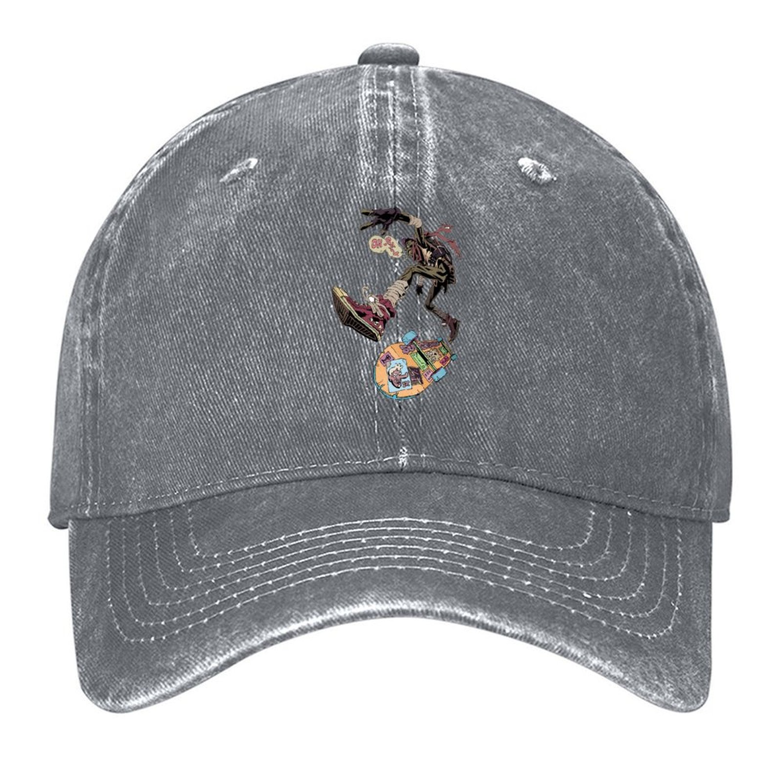 Distressed Denim Doodle Baseball Cap - Washed Vintage Hip Hop Hat for ...