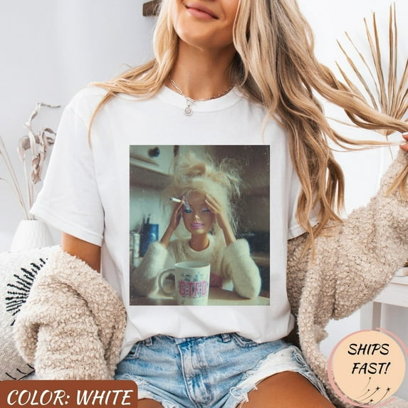 Distressed Doll Face Meme Graphic T-Shirt, Funny Retro Comfort Colors ...