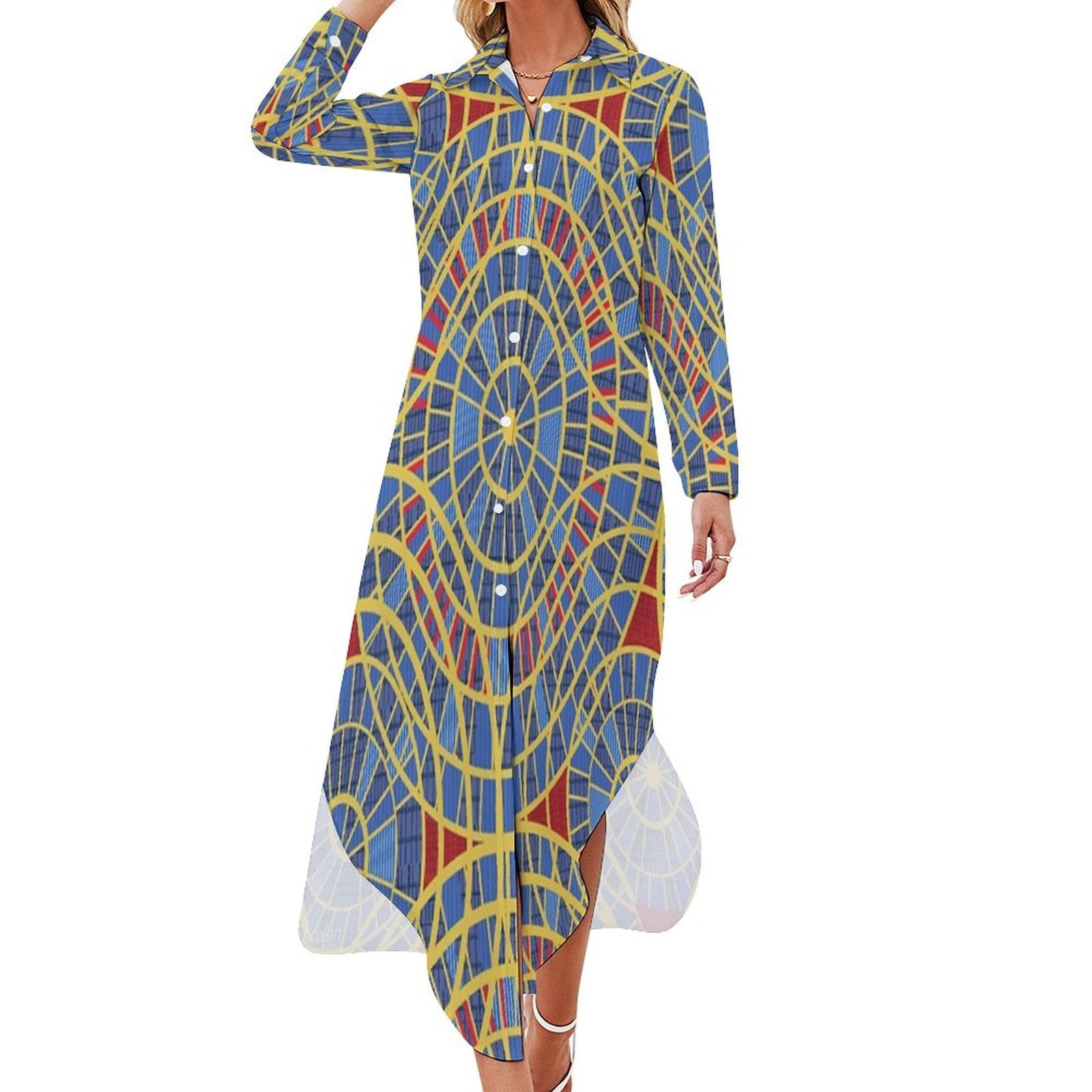 Distressed Dragoncon Marriott Carpet Pattern with Extrusion Shirt Dress ...
