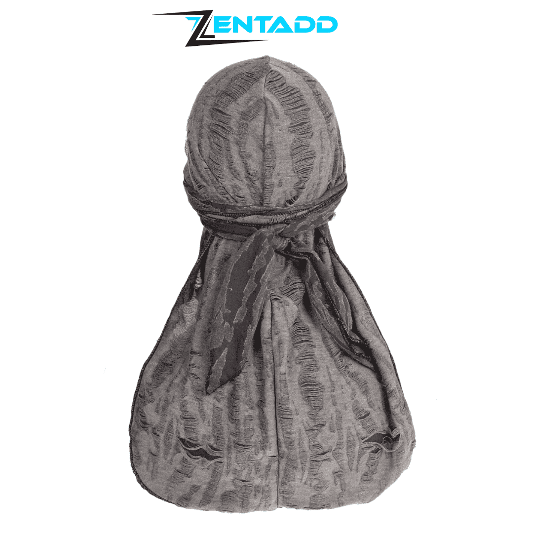 Distressed Durag Head Wrap for Mens wave cap-Gray - Walmart.com