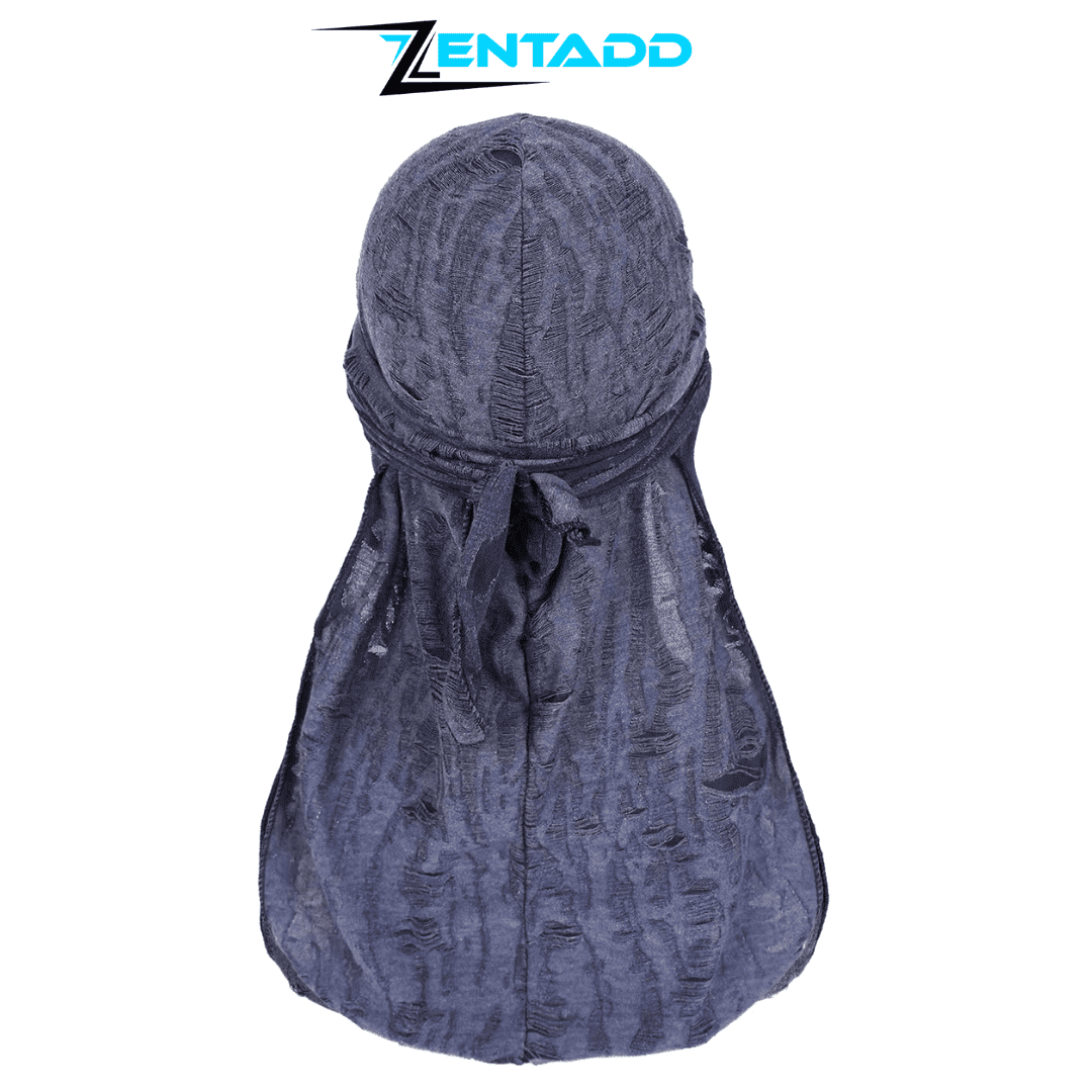 Distressed Durag Head Wrap for Mens wave cap-Navy Blue - Walmart.com