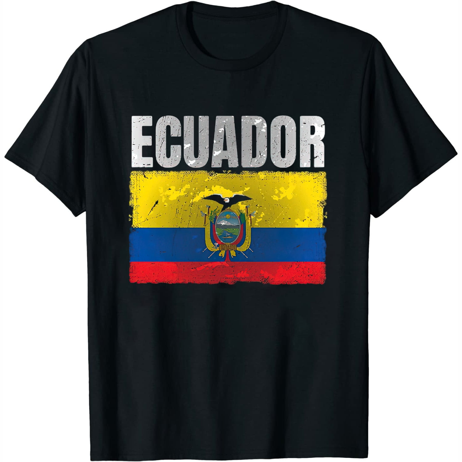 Distressed Ecuador Flag Graphic Women Ecuadorian Short Sleeve T-Shirt ...