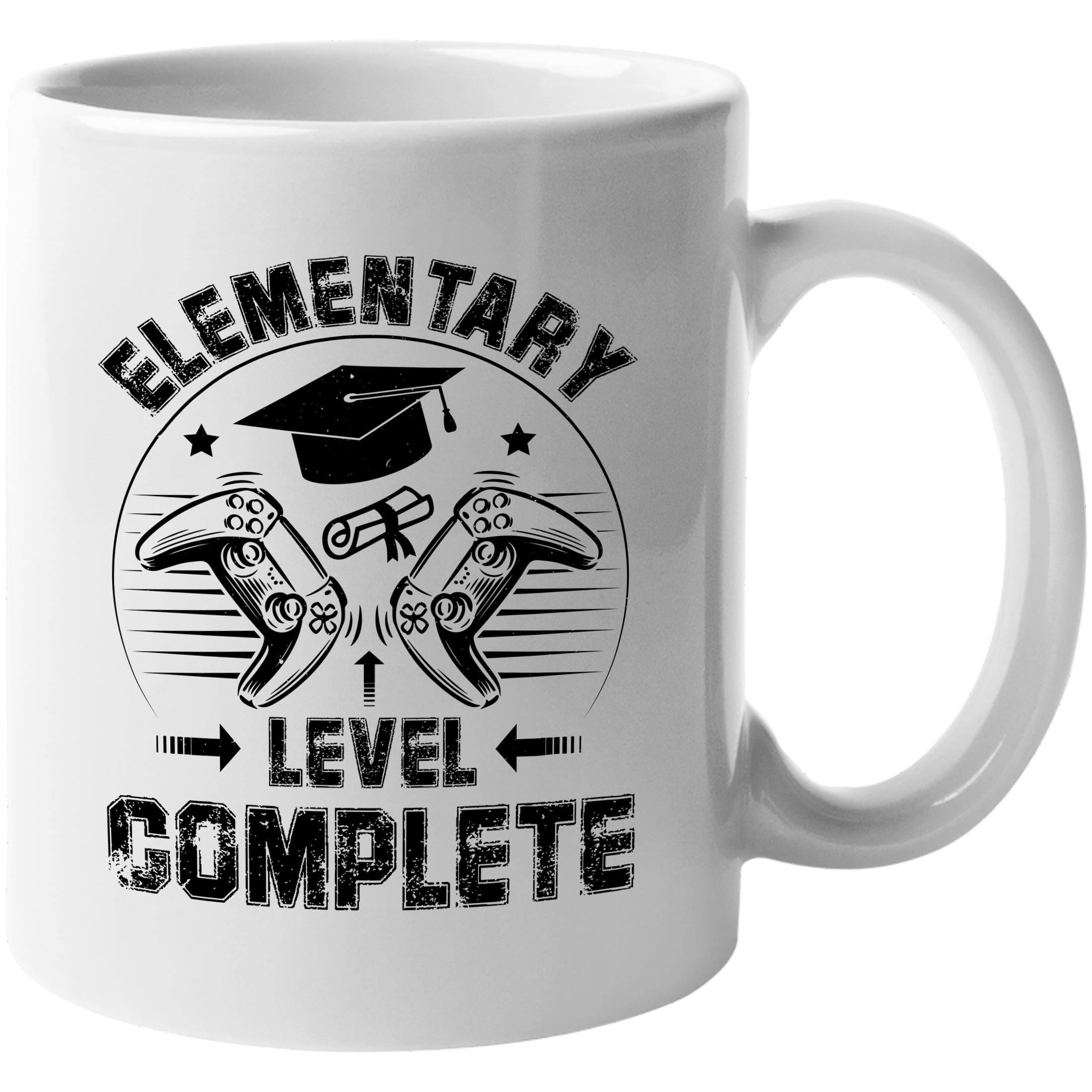 Distressed Elementary Level Complete, Gamer Student Graduation, White ...