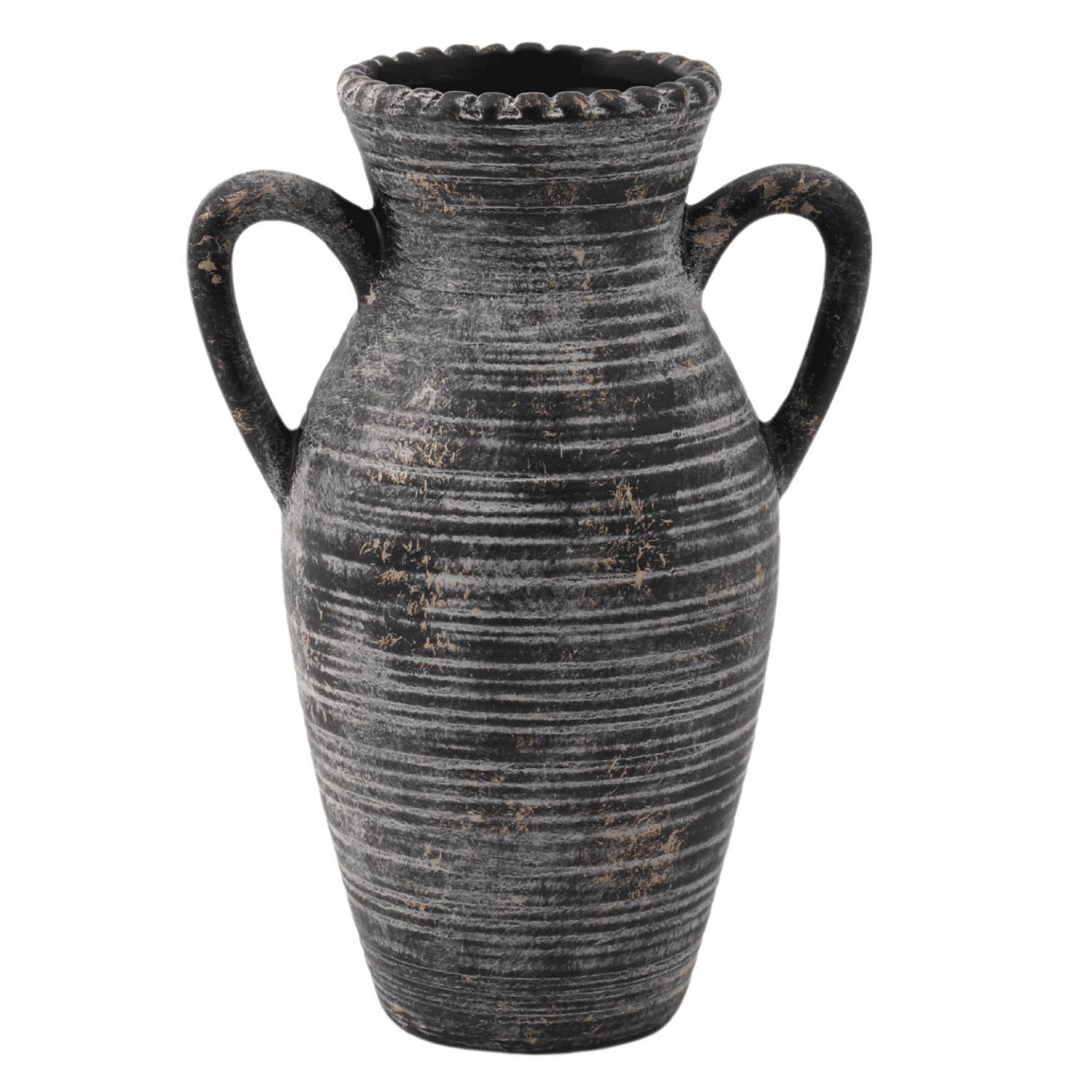 Distressed Farmhouse Vase - Large Rustic Terracotta Pottery for Table ...