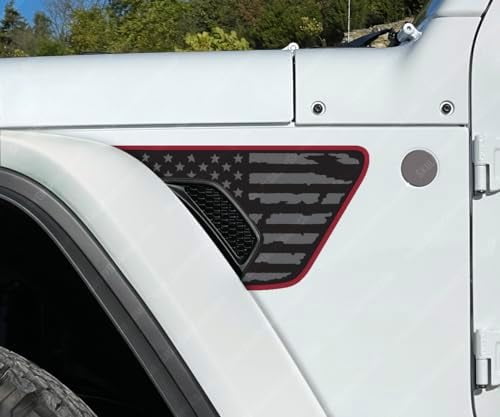Distressed Fender Vent Flags Decals Compatible with Jeep Wrangler ...