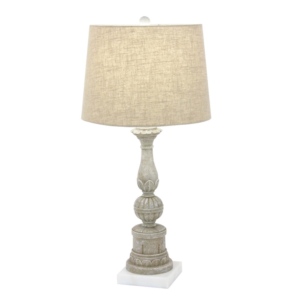 Distressed Finish Polystone Marble Table Lamp - Walmart.com