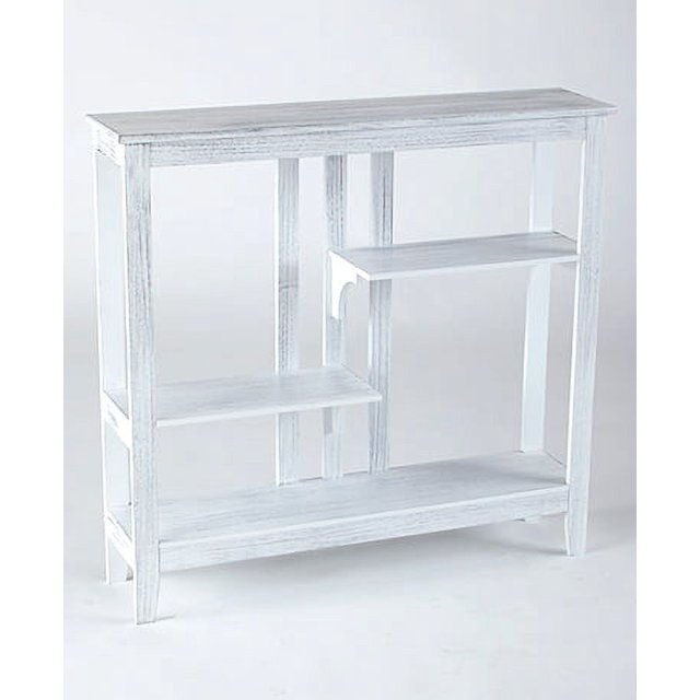 Distressed Finish Wood Console Table - Hallway Table with Display ...